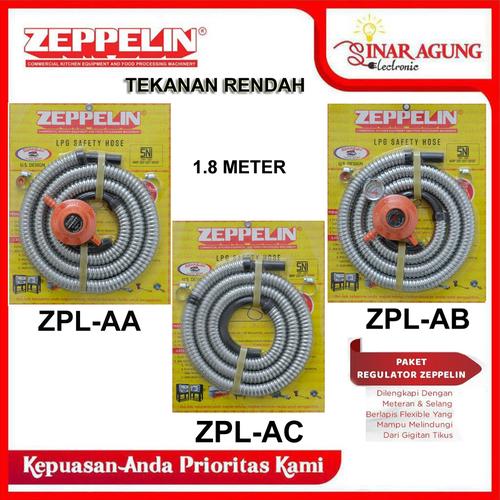 Jual REGULATOR SELANG GAS ZEPPELIN ZPL AA / AB / AC 1.8 METER 100% ORI ...