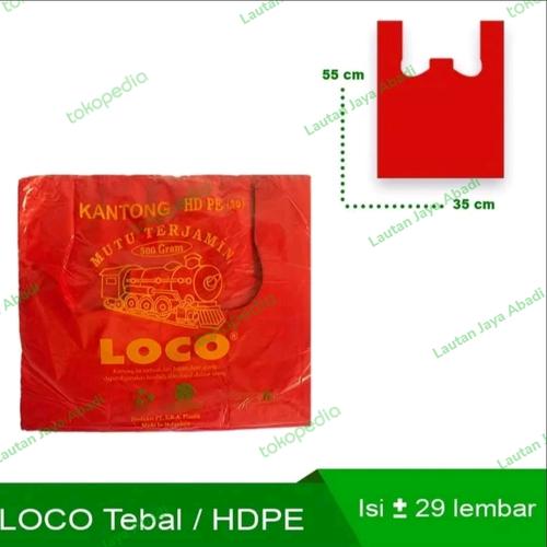 Jual HD Merah Tebal 35, Kantong Kresek Merah Tebal Uk 35, Plastik Asoy ...