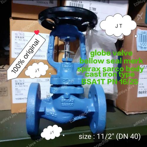 Jual globe valve bellow seal spirax sarco BSA1T DN 40 (11/2") - Kab ...