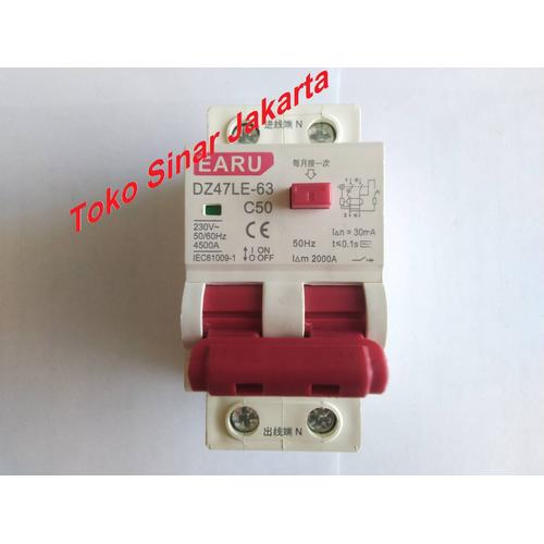 Jual RCBO Circuit Breaker 30mA Sekring Sekering Sikring MCB + ELCB 50A ...