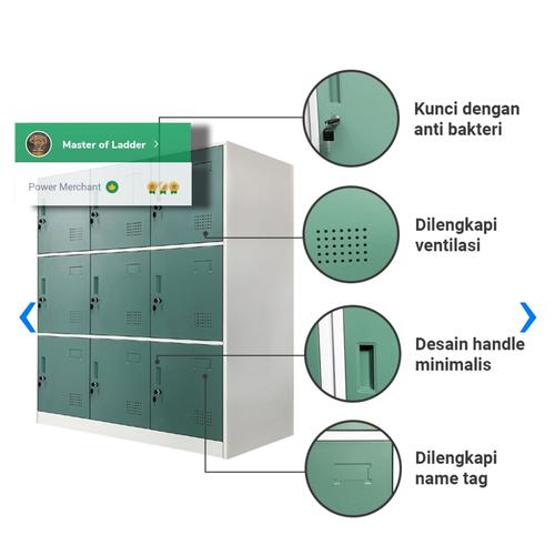 Jual Loker Besi Karyawan 9 Pintu Krisbow Loker Sekolah Besi - Kota ...