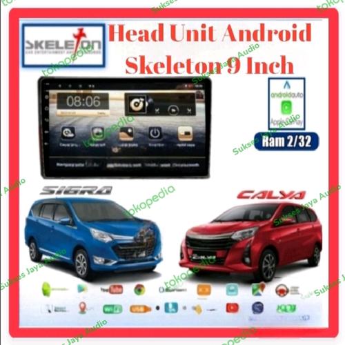 Jual Head Unit Android Skeleton 9 Inch OEM Calya/Sigra + frame & Socket PNP - Kota Bekasi ...