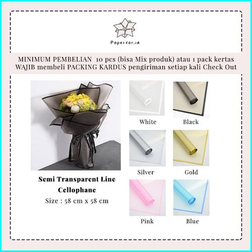 Jual Kertas Buket Bunga Cellophane Bucket Wrapping Paper Florist Semi ...
