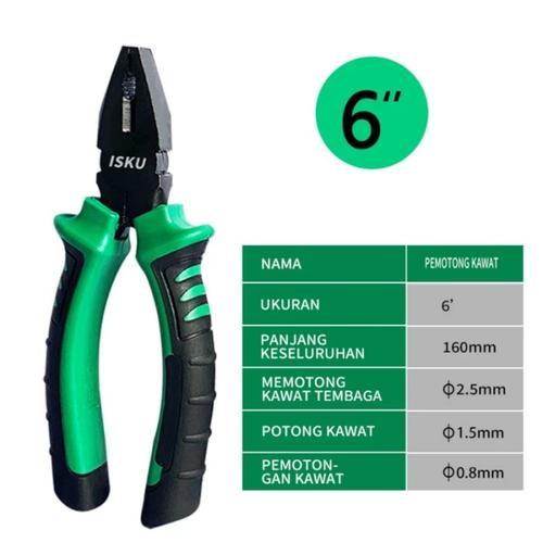 Promo ISKU Tang Set 3 Pcs 6 Inch Tang Kombinasi Tang Lancip Tang Potong ...