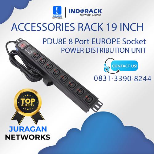 Jual PDU/Power Distribution Unit Stop Kontak Colokan Europe 8 Outlet ...