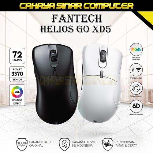 Jual Fantech HELIOS GO XD5 Wireless Mouse Gaming RGB Dual Mode PIXART ...