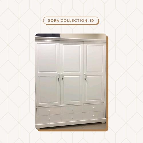 Jual Lemari Pakaian / Wardrobe Elegan Blockboard 3 Pintu Minimalis ...