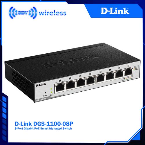 Jual DLINK DGS-1100-08P, 8-Port Gigabit PoE Smart Managed Switch D-Link ...
