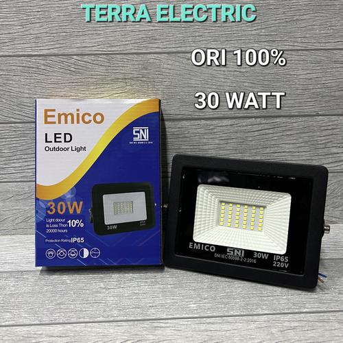 Jual Emico Lampu sorot led 30w led flood light 30 watt led tembak outdoor - PUTIH CDL 6500K ...