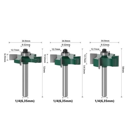 Jual Mata Router Profil Slotting Bit 4Blade Shank 1/4 - 1.1/4 X 6,35MM ...