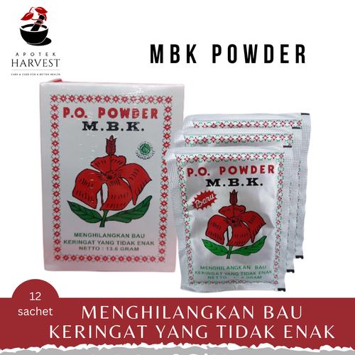 Jual Bedak MBK Powder 13,6 Gram 1 Box (12 Sachet) || Silver dan Putih ...