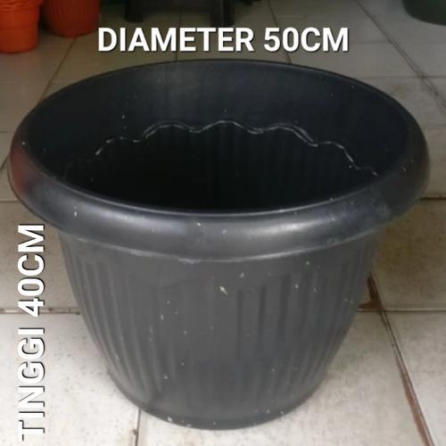 Jual Pot bunga hitam 55/pot tanaman hitam 55 diameter 50cm - Kota Depok ...