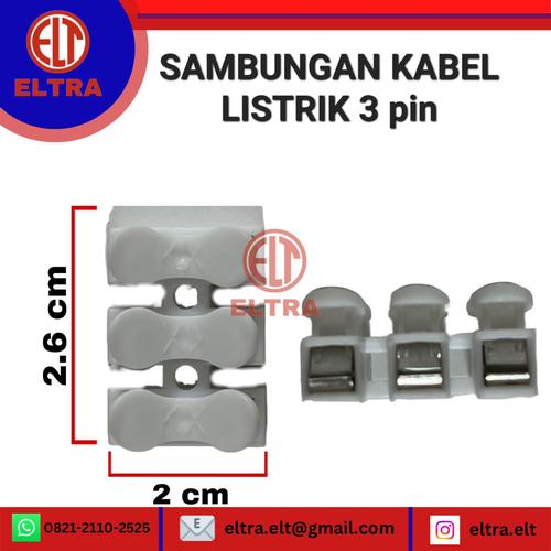 Jual sambungan kabel listrik 3 pin quick connector wire spring - Kota ...