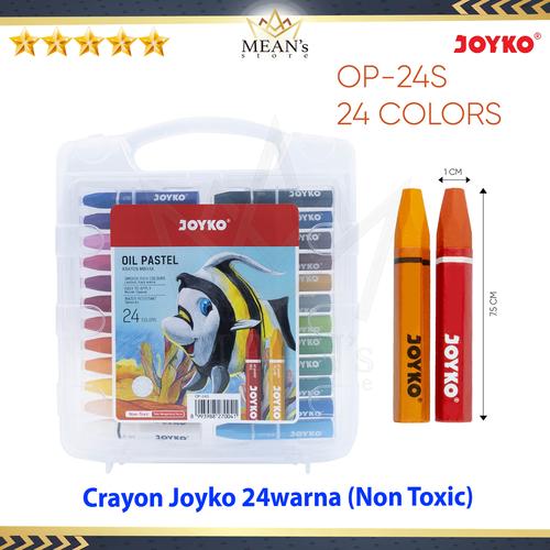 Jual Crayon 24 Warna Joyko / Oil Pastel 24s / Crayon Oval 24 Warna ...