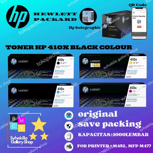 Jual TONER HP LASERJET 410X ORIGINAL CF410XC CF411XC CF412XC CF414XC ...
