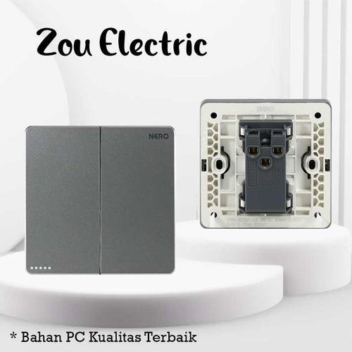 Jual NERO Saklar Seri 2 Tombol ON OFF Casa X2 Grey - X21021_1 Way ...
