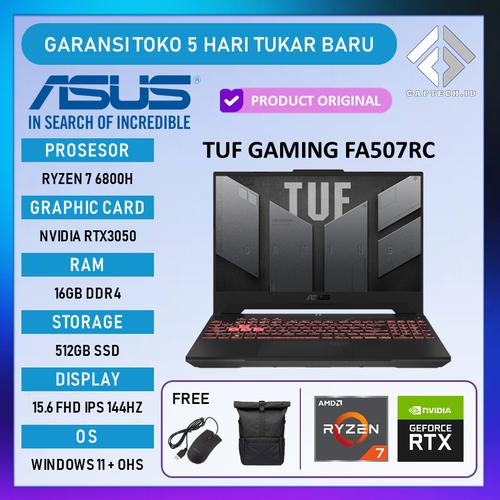 Jual Asus TUF FA507RC RTX3050 Ryzen 7 6800H 16GB 512gb Full HD 144Hz ...