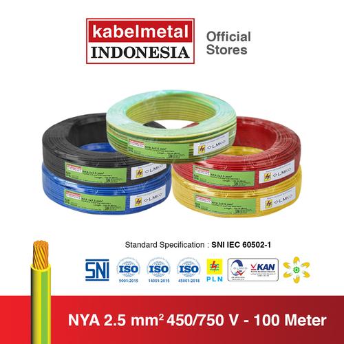 Promo NYA 2.5 mm² 100 Meter - Kabel Metal Indonesia Listrik Tembaga ...