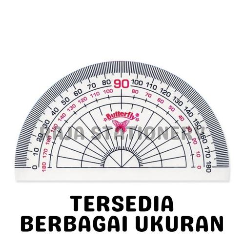 Promo Butterfly Protractor 180° Penggaris Busur 180° Butterfly Derajat ...