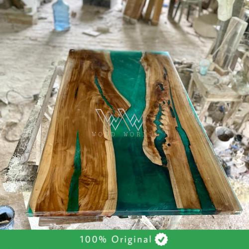 Jual Meja Resin Epoxy Kayu Jati - Kab. Jepara - WOODWORLD_ | Tokopedia