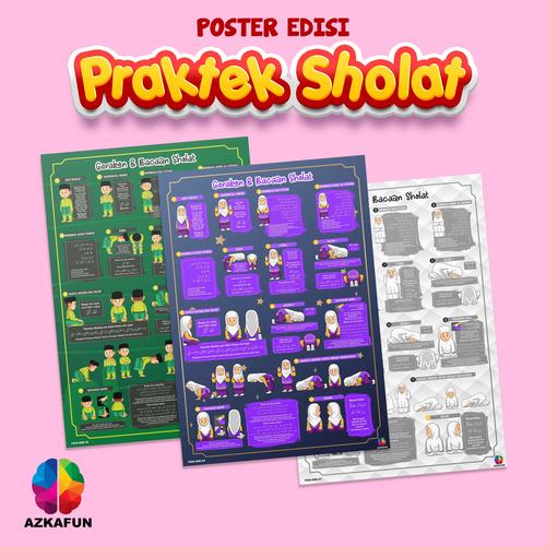 Promo Poster Edukasi BACAAN SHOLAT - Poster islami praktek shalat - POS ...