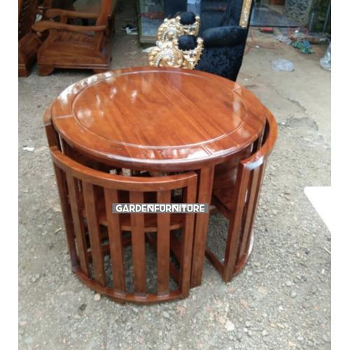 Jual Meja Makan Space Minimalis Bulat 4 Kursi Top List - Kota Depok ...