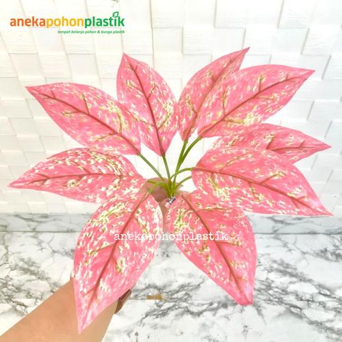 Jual Daun Plastik Artificial Aglonema Chocyn X9 Semi Latex Dekorasi ...