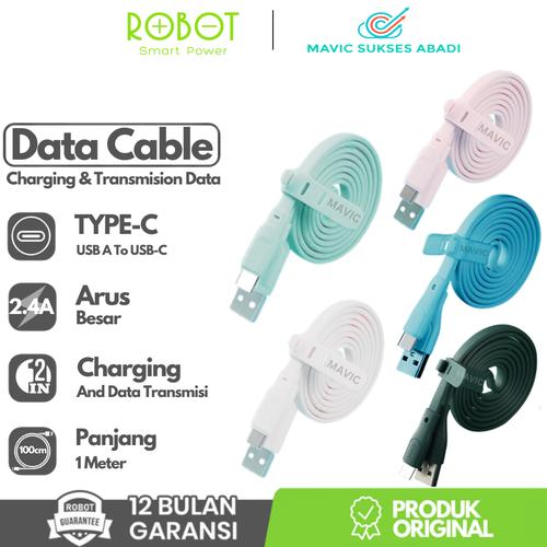 Promo ROBOT RT-AC100 USB-C Type C Kabel Data Cable Colorful 2.4A 1M ...