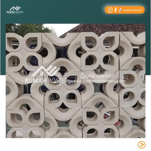 Jual Roster Beton Putih/Roster Minimalis - Kombinasi Motif Eceng dan ...