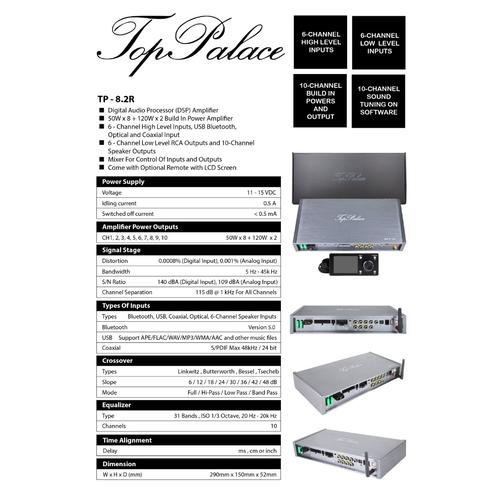 Jual DSP-Amp TOP PALACE TP 8.2 (10ch DSP dan POWER) FREE PnP Cable ...