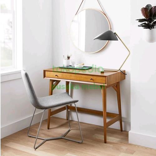 Jual study desk meja kerja meja belajar minimalis laci kayu jati Jepara ...