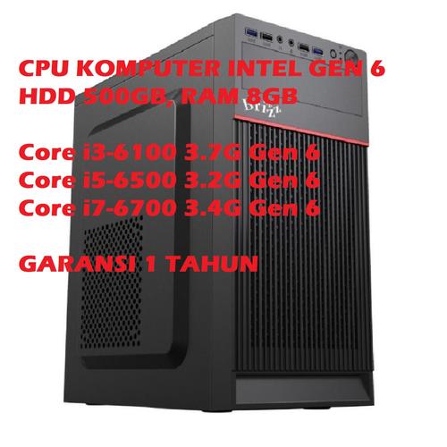 Jual CPU KOMPUTER GEN 6 CORE i3-6100 CORE i5-6500 CORE i7-6700 RAM 8G 500GB - CORE I5-6500 ...