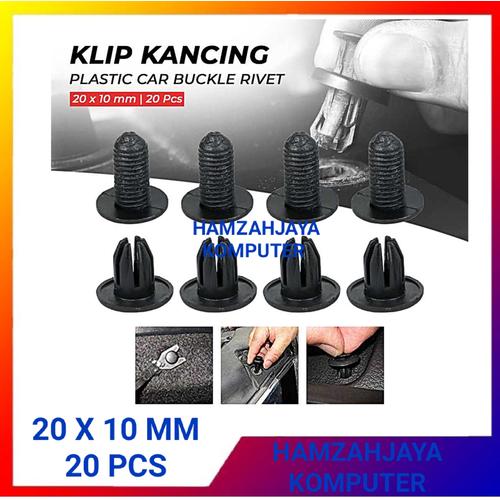 Jual Klip Kancing Plastic Car Buckle Rivet 20 x 10 mm 50 PCS - 1113 ...