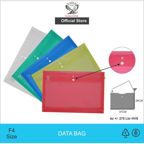 Promo EAGLE FILES Map Plastik Kancing / Data Bag Horizontal F4 (Folio ...