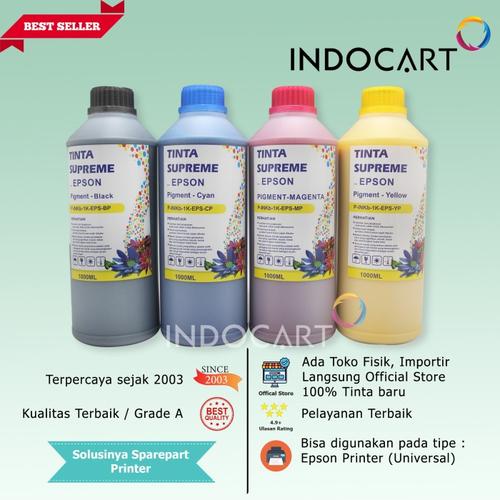 Jual IndoCart Tinta Refill Printer Epson WorkForce-Pigment Ink-1kg ...