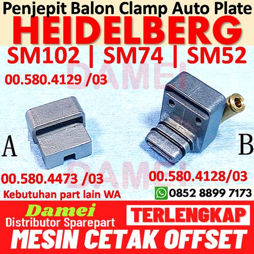 Jual Heidelberg Plate Clamp Head SM102 SM74 SM52 Penjepit Plat Mesin ...
