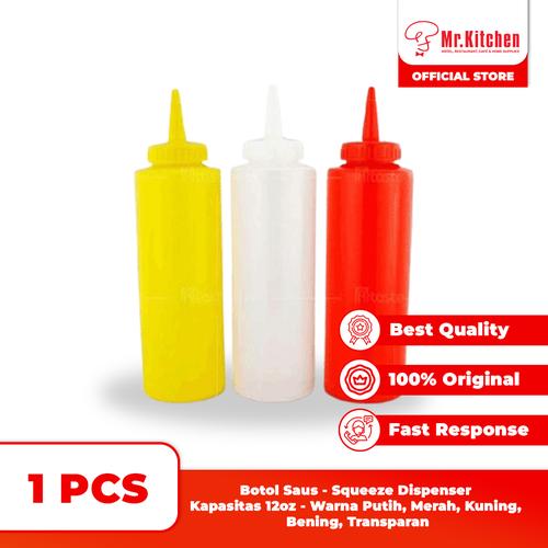 Jual Botol Saus, Squeeze Dispenser 12oz - Merah - Kota Bandung - Mister ...