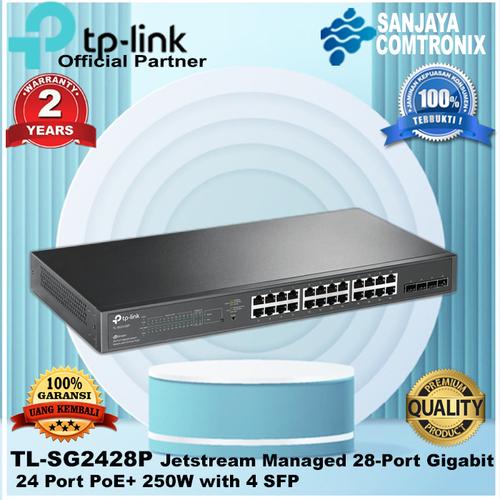 Promo TP-LINK TL-SG2428P JetStream 24-Port Gigabit PoE+ Smart Switch ...