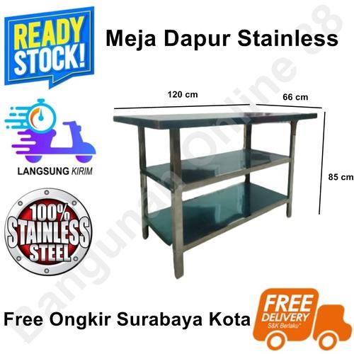 Jual Meja Kompor Meja Serba Guna Meja Dapur Rak Stainless Metalco MWT3 ...