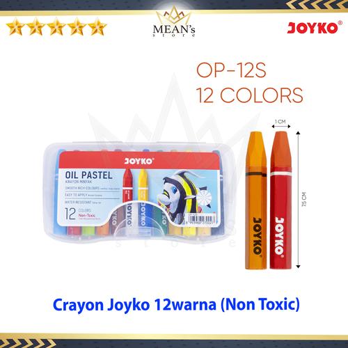 Jual Crayon 12 Warna Joyko / Oil Pastel 12s / Crayon Oval Isi 12 Warna ...
