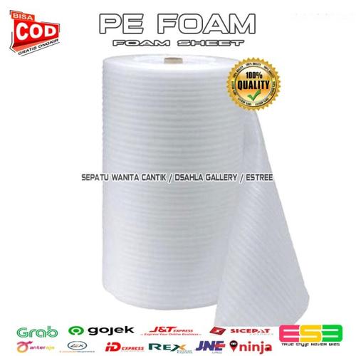 Jual 1 roll Busa Foam Tipis Lembaran Putih Pe Foam Sheet 4 mm Warpping ...