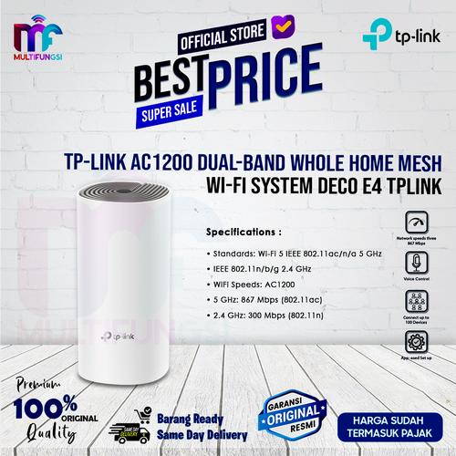 Jual TP-LINK Deco E4 AC1200 Dual-Band Whole Home Mesh Wi-Fi System ...