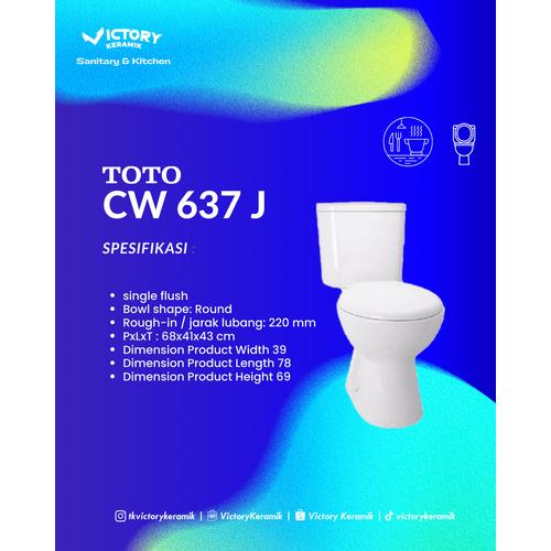Jual KLOSET DUDUK TOTO CW 637 J PUTIH FULL SET ( THX 20 WHITE + T-DRAT ) - Kab. Bandung ...