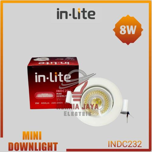 Promo Lampu INLITE Mini Downlight Tanam 8W Putih INDC232 Body Putih ...