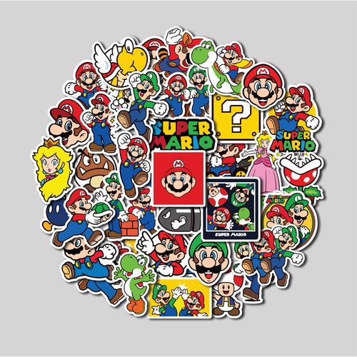 Jual STICKER SUPER MARIO BROS / STICKER PACK LAPTOP HELM / STICKER ...