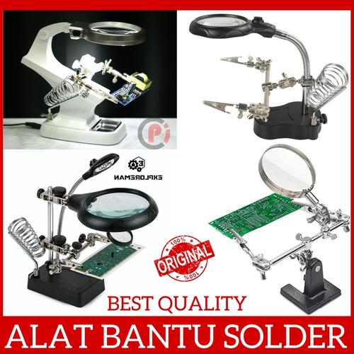Jual Alat Bantu Pegangan Solder Plus Kaca Pembesar LED Helping Hand ...