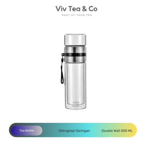 Jual Tumbler Kaca Tea Infuser Bottle Double Wall Glass 400 ML - Jakarta Barat - Viv Tea & Co ...