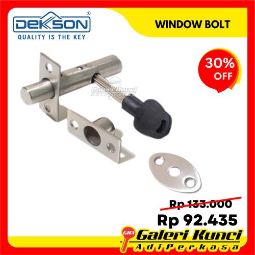 Jual Dekson / Dekkson Window Bolt with key / grendel jendela ...