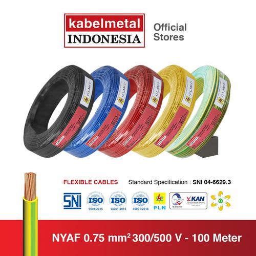 Jual Kabel Metal - Kabel NYAF 0.75 mm 100 Meter Serabut Tembaga Listrik ...
