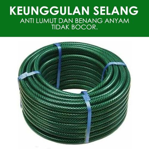 Jual SELANG AIR 1 ROLL 30 35 METER 1/2 5/8 3/4 INCH HIJAU ANTI LUMUT ALAT - 1/2 inch, 30 Meter ...